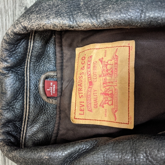 Levi's | Jackets & Coats | Vintage Levis Genuine Leather Jacket Type A2 ...